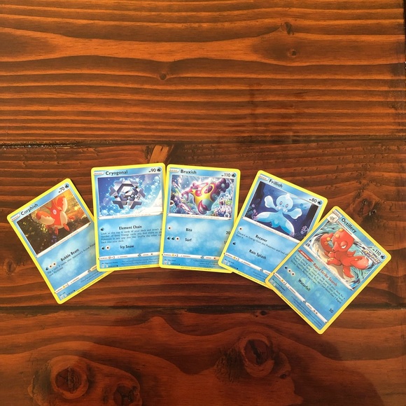Pokemon | Toys | Pokmon Water Type Cards Set Of 5 | Poshmark